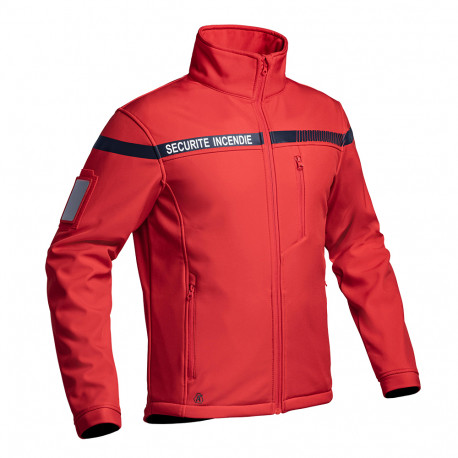 Habimat - Veste softshell 3 couches sécurité incendie rouge