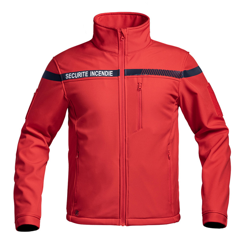 Habimat - Veste softshell 3 couches sécurité incendie rouge